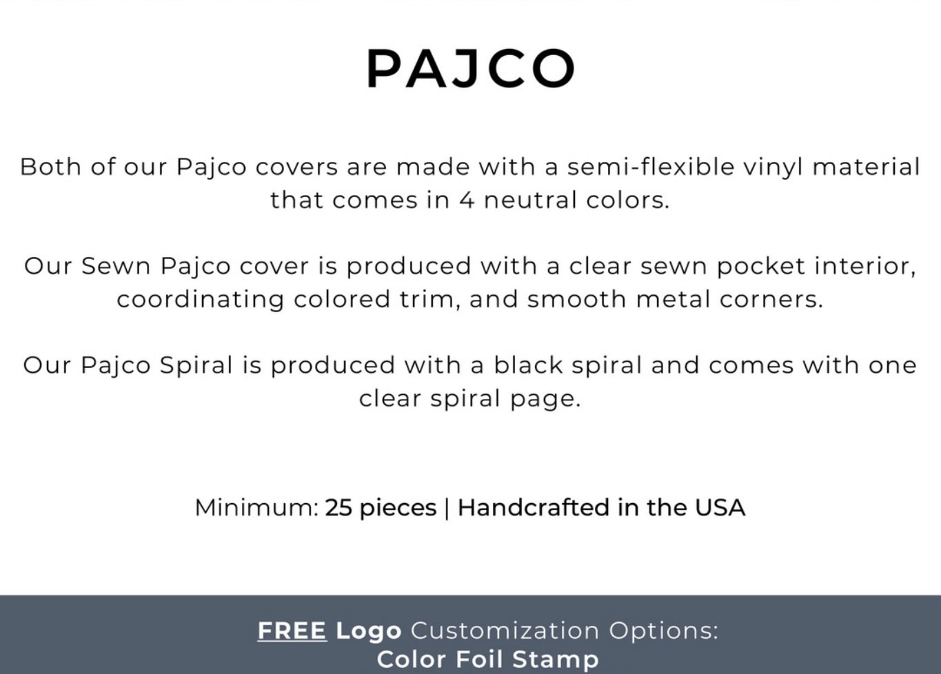 Pajco Low-Cost Classic Menu Covers • Economical Menu Covers • Custom ...